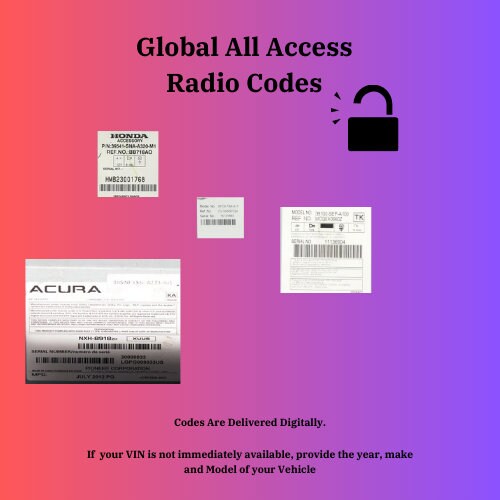 Radio Navigation Unlock Code for Acura Honda - Etsy