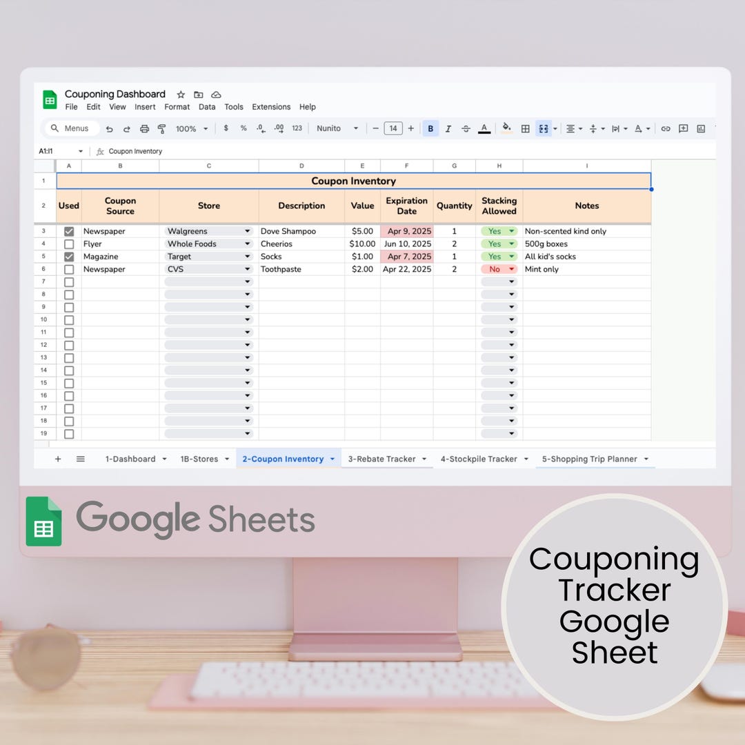 Ultimate Couponing Google Sheet: Digital Organizer & Tracker (PDF) - Etsy