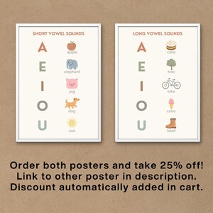 Long Vowel Anchor Chart Poster | Classroom Phonics Wall Art Print ...