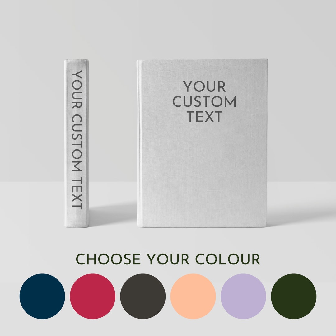 Blank Book Personalized Spine, Custom Hard Cover Book, Personalized ...