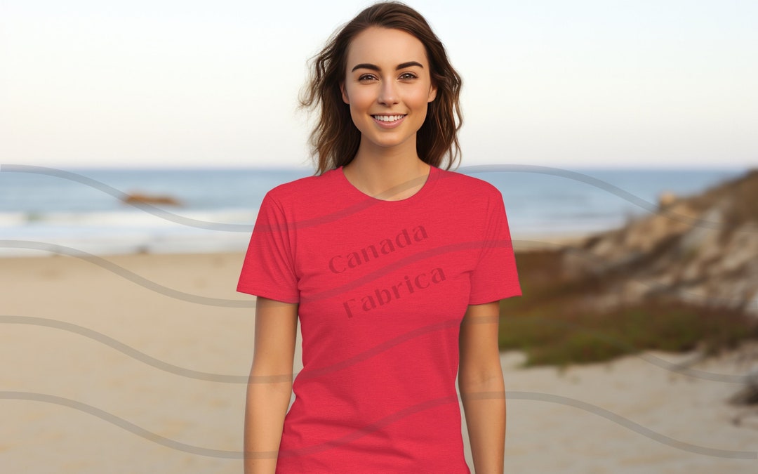 Next Level 6210 Mockup Red, 6210 Mockup, Next Level Mock up Model Woman ...