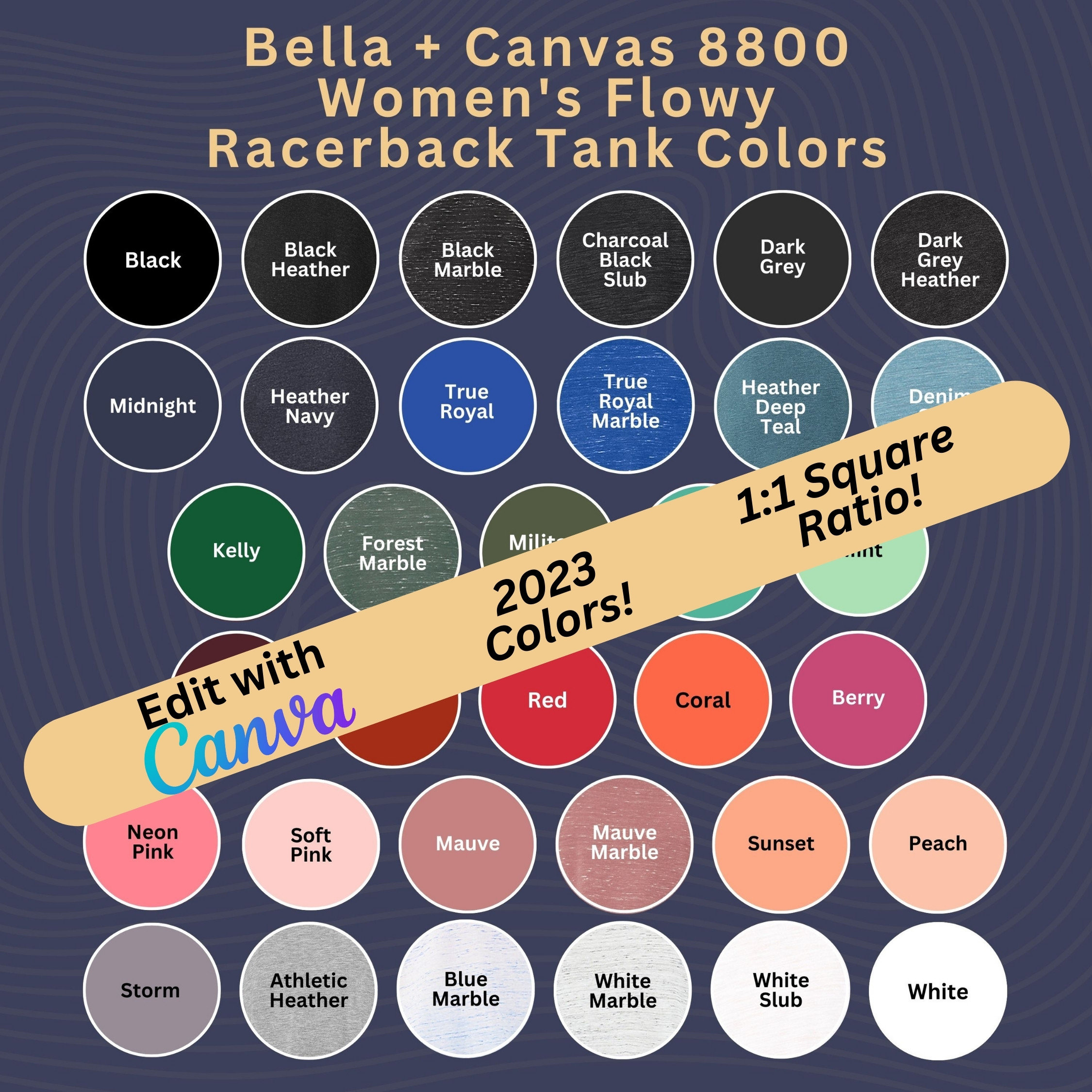 B8800 Color Chart 8800 Color Chart Bella Canvas 8800 Color - Etsy