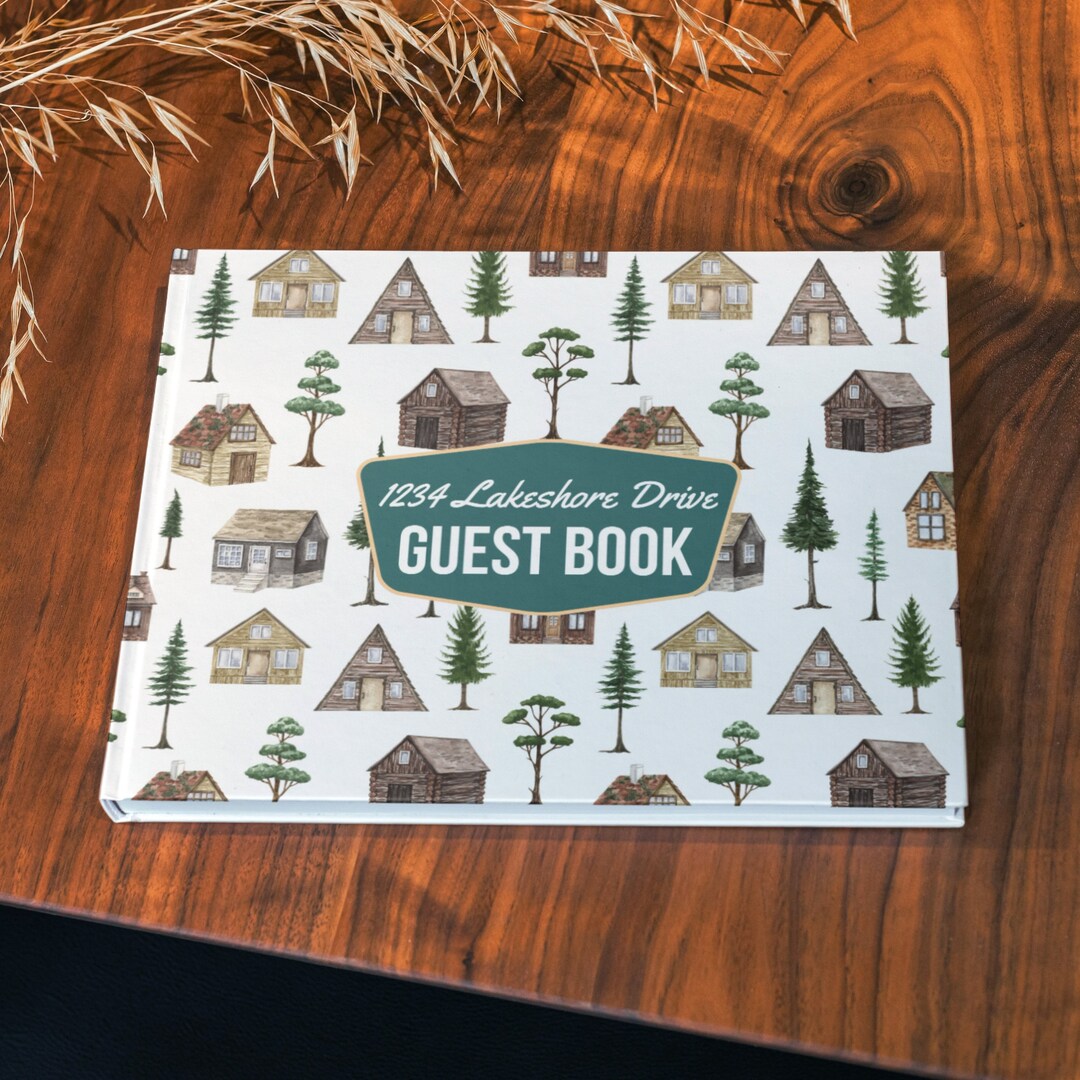 Custom Cabin Guest Book Airbnb, Airbnb Cottage Guest Book Personalized ...