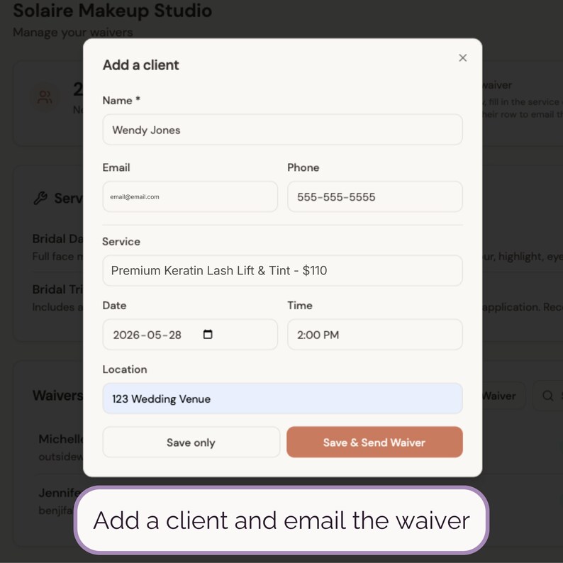 Eyelash Lift Tint Waiver | Editable Digital Beauty Form for Lash ...