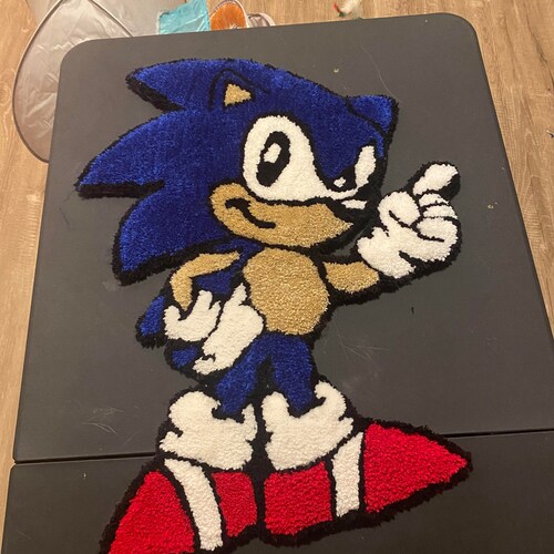 Shadow the Hedgehog Carpet Tufted Rug With Anti Slip Fan - Etsy