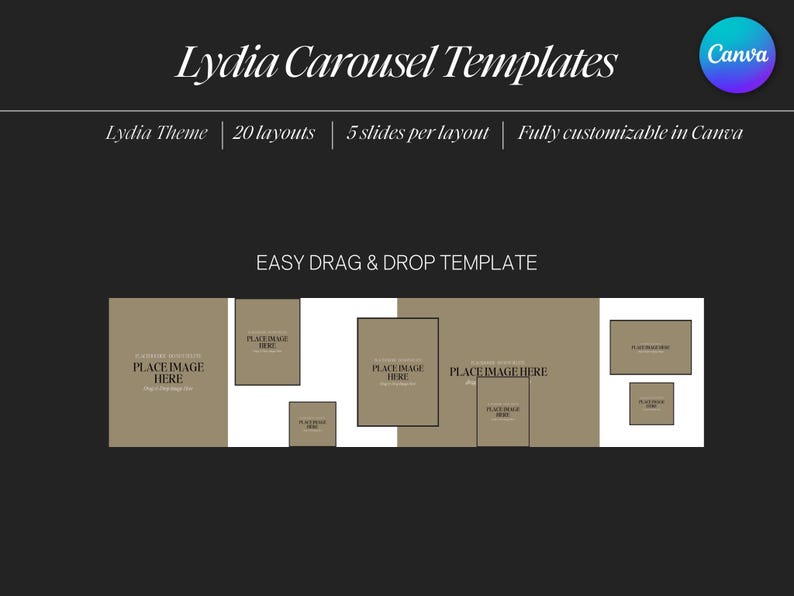 Instagram Carousel Templates | Lydia Theme - Etsy
