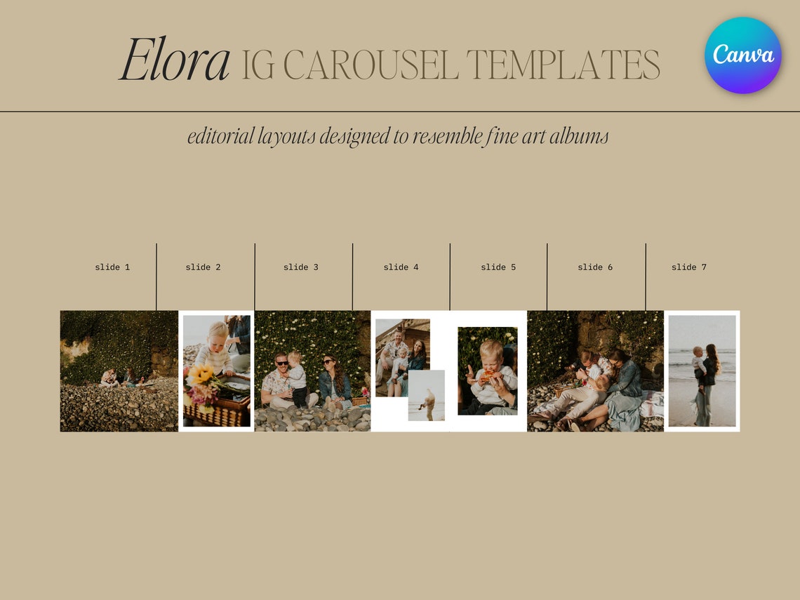 Elora Canva Instagram Carousel Templates - Etsy