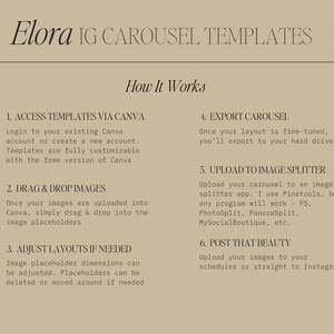 Elora Canva Instagram Carousel Templates - Etsy