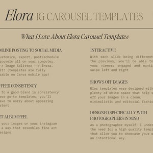 Elora Canva Instagram Carousel Templates - Etsy