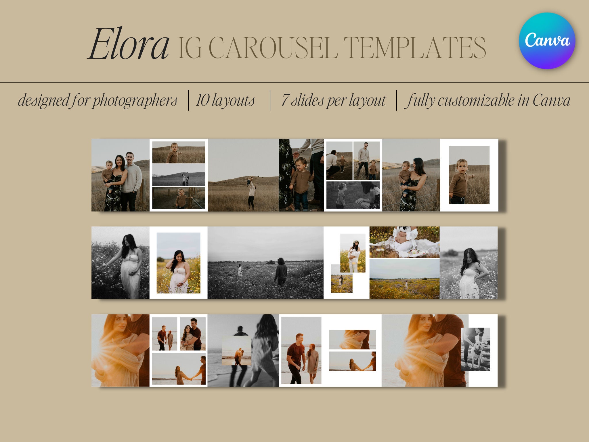 The BUNDLE Instagram Carousel Templates Canva Template - Etsy