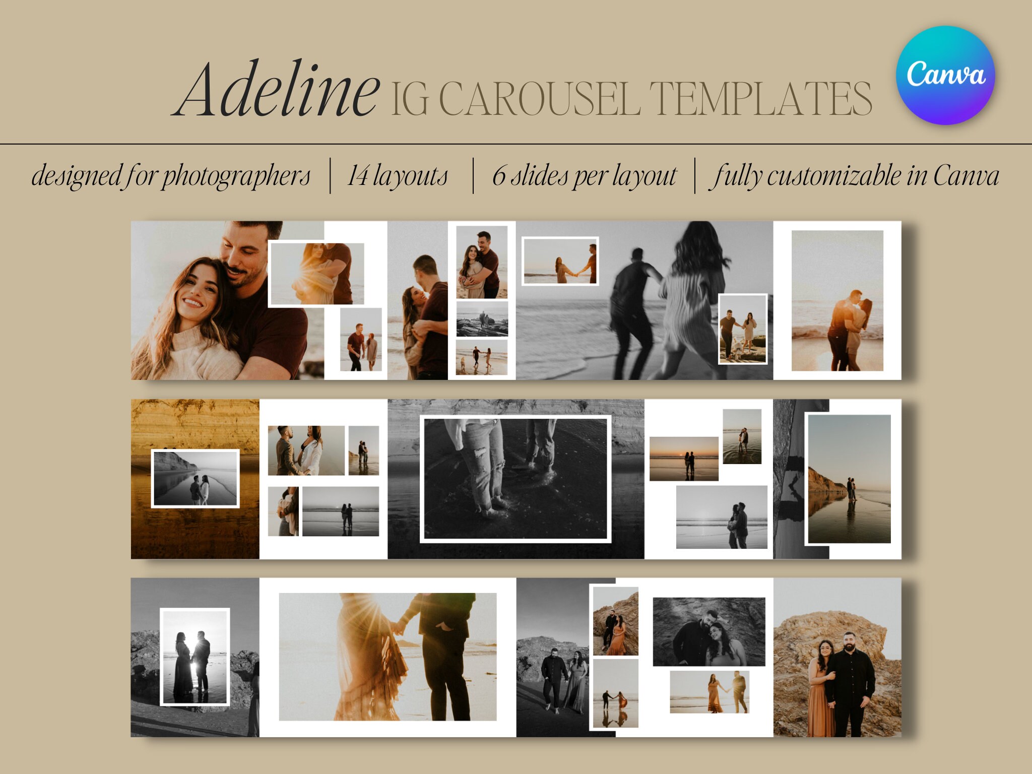 The BUNDLE Instagram Carousel Templates Canva Template - Etsy