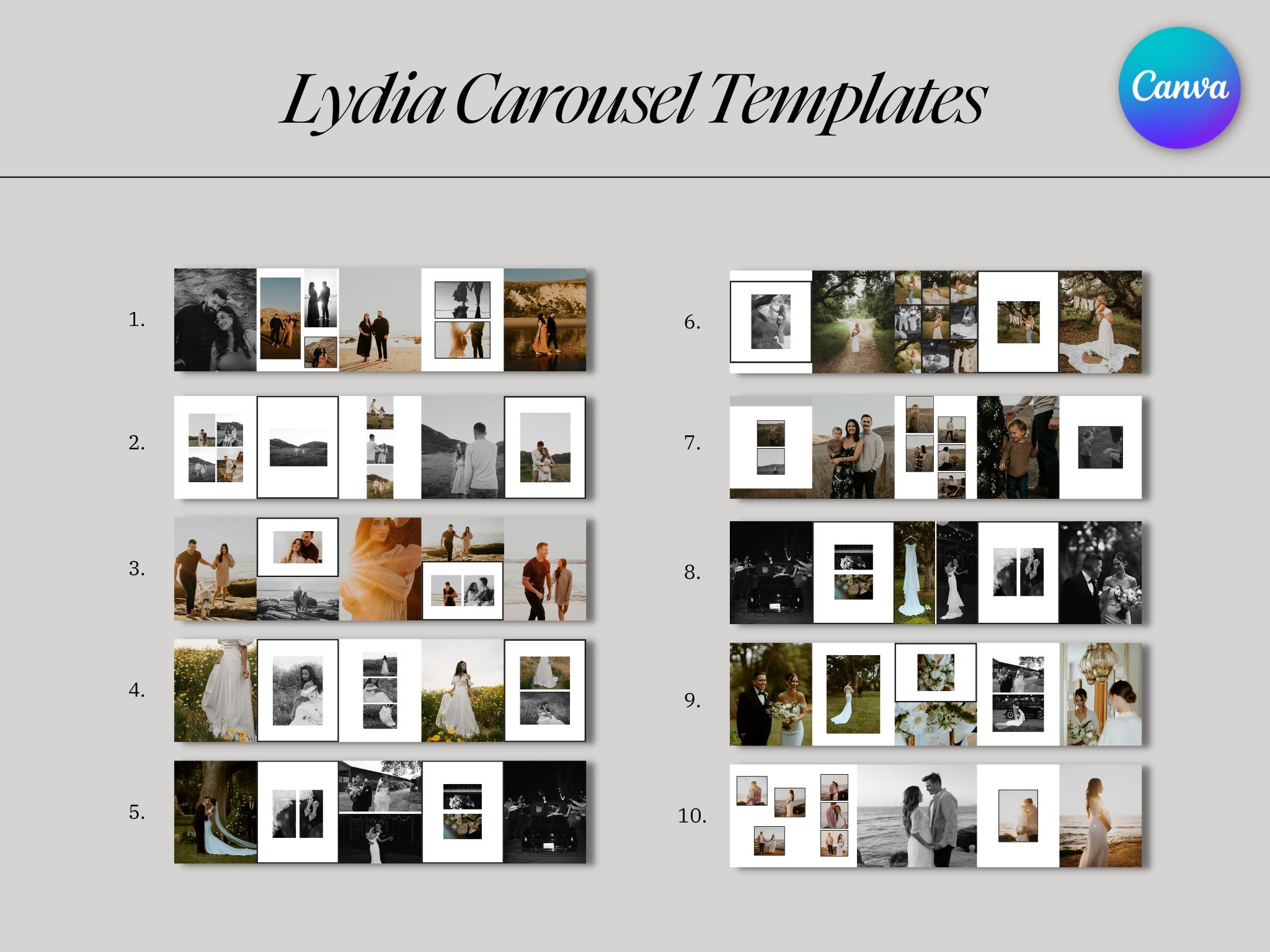 Instagram Carousel Templates | Lydia Theme - Etsy