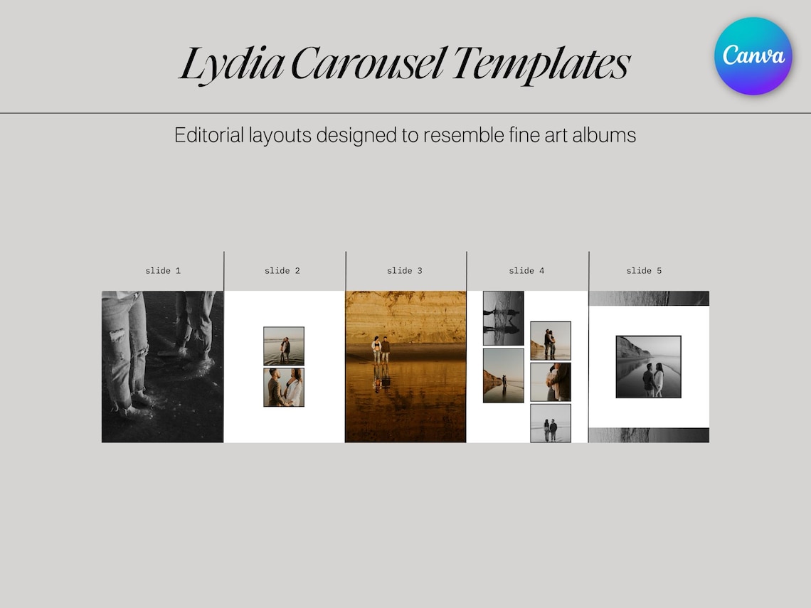 Instagram Carousel Templates | Lydia Theme - Etsy
