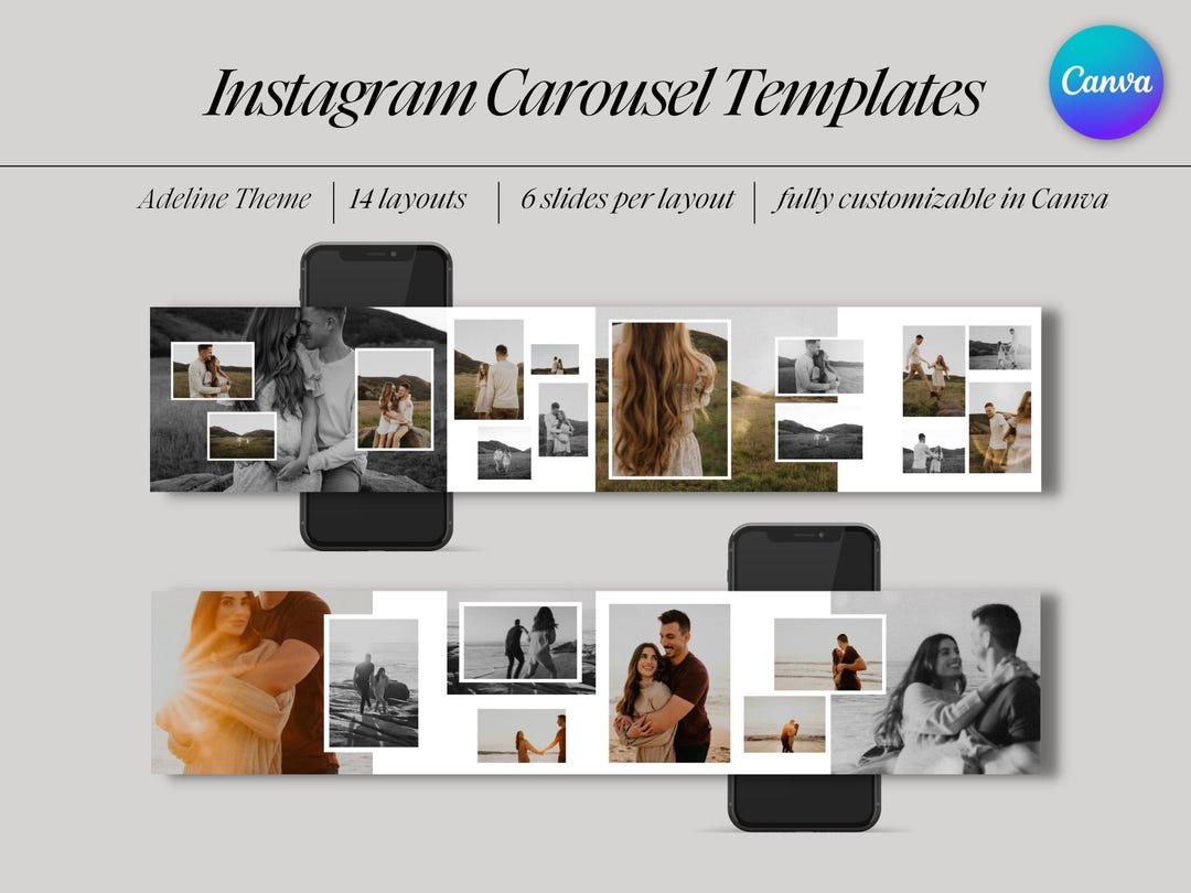 Instagram Carousel Templates | Adeline Theme - Etsy