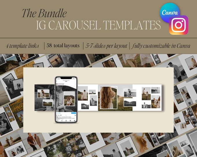Instagram Carousel Influencer Template Slide Post Seamless Carousel ...