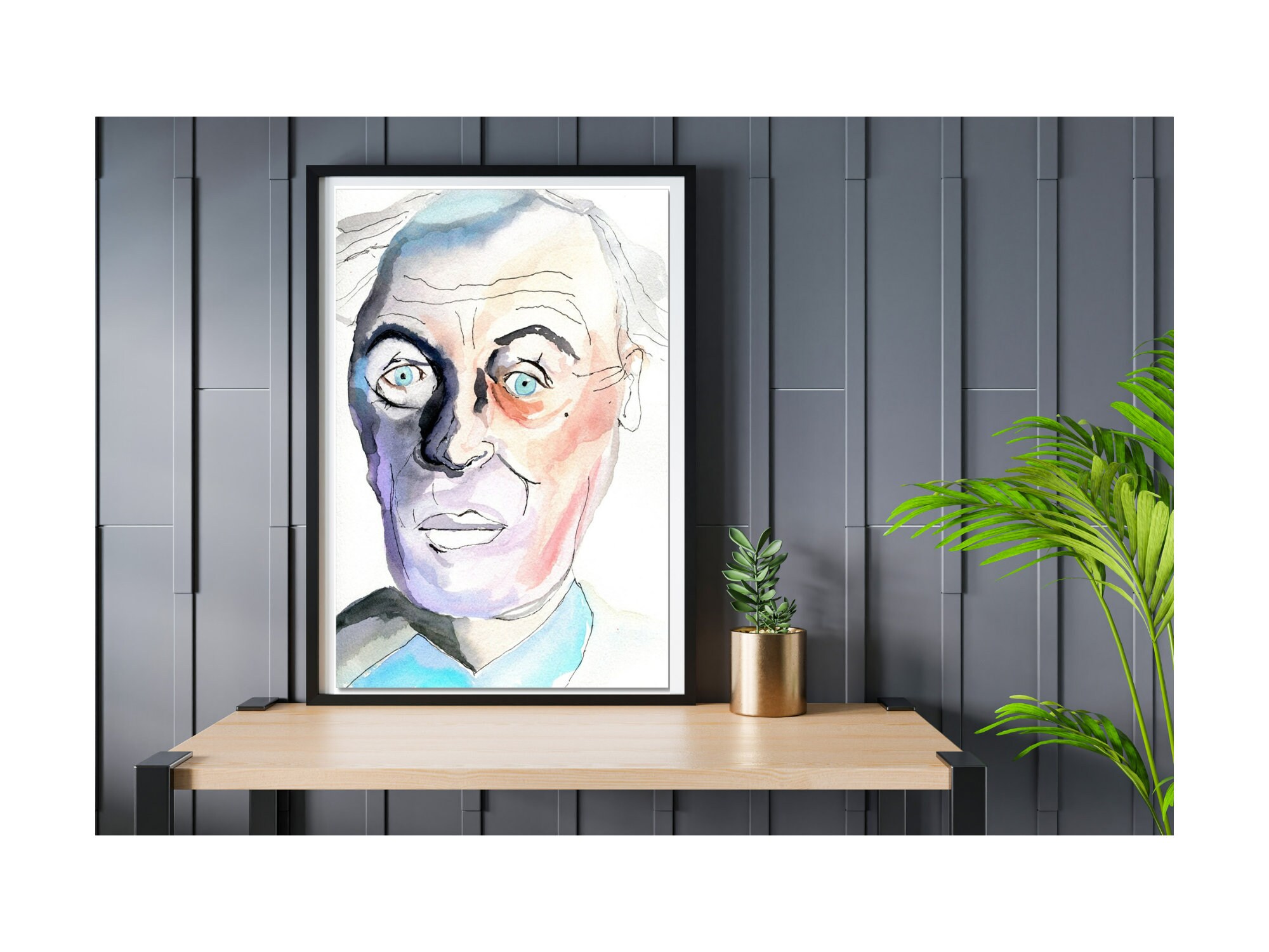 Watercolor Portrait of Roald Dahl Roald Dahl Watercolor - Etsy