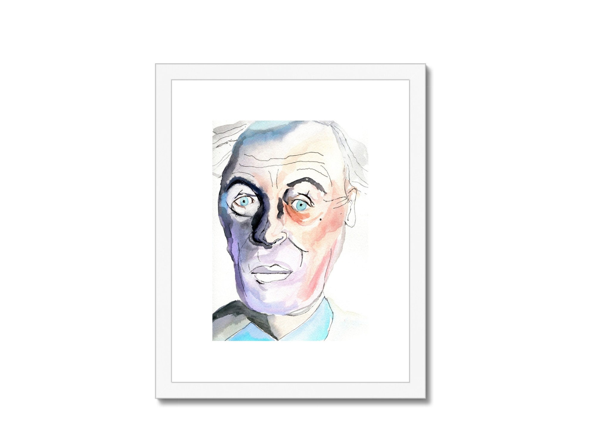 Watercolor Portrait of Roald Dahl Roald Dahl Watercolor - Etsy