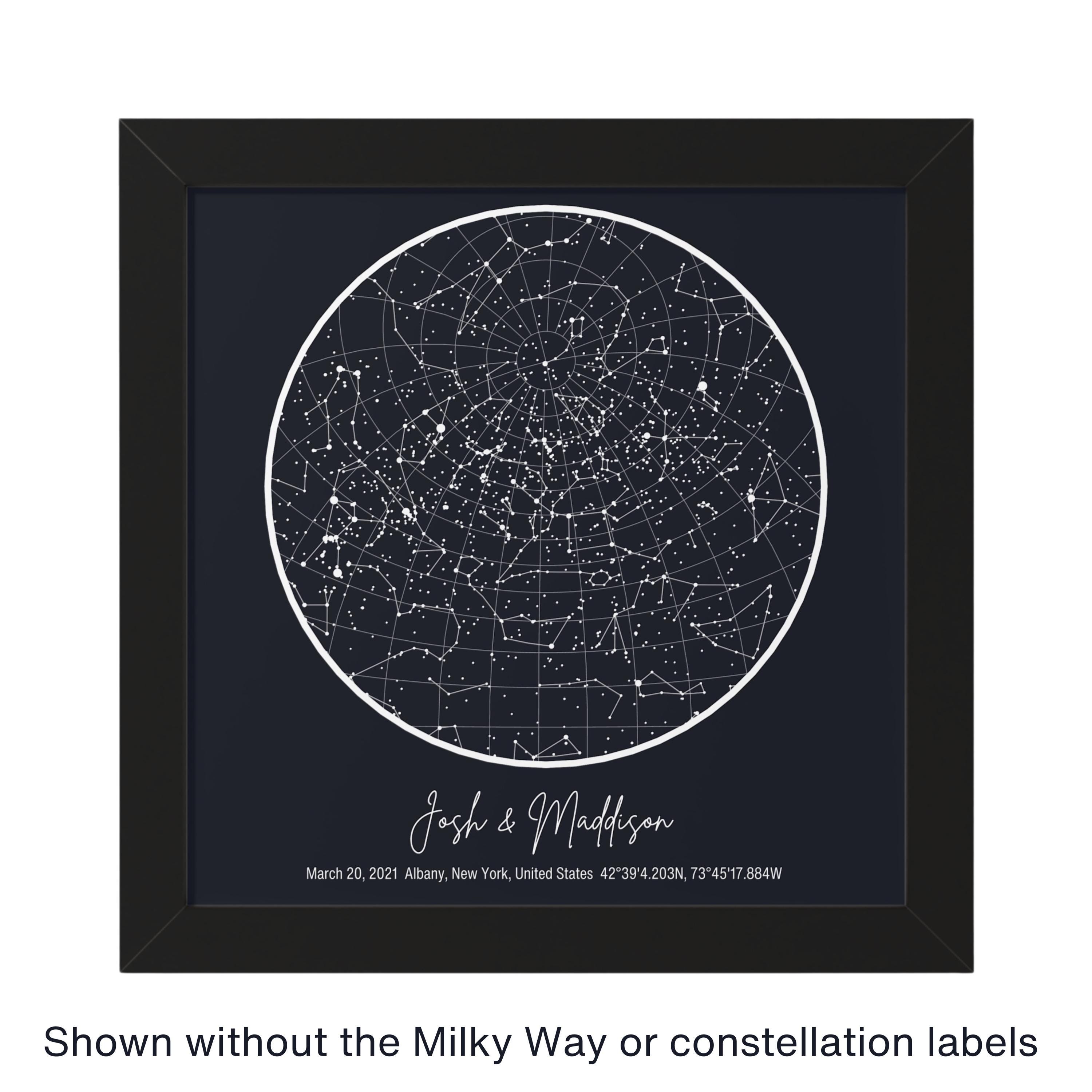 Star Map, Custom Star Map, Where We Met, Where We Met Gift, 1st ...