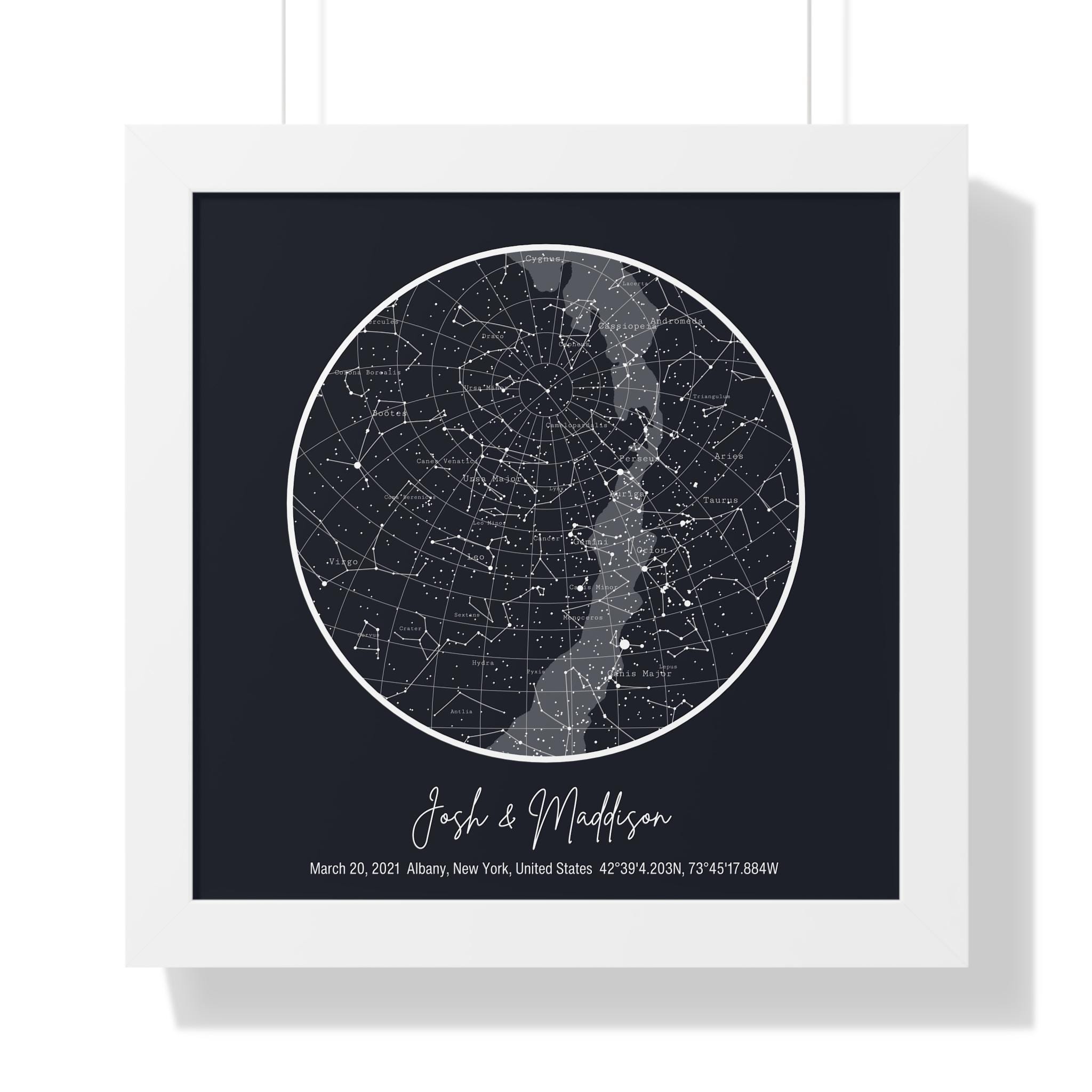 Star Map, Custom Star Map, Where We Met, Where We Met Gift, 1st ...