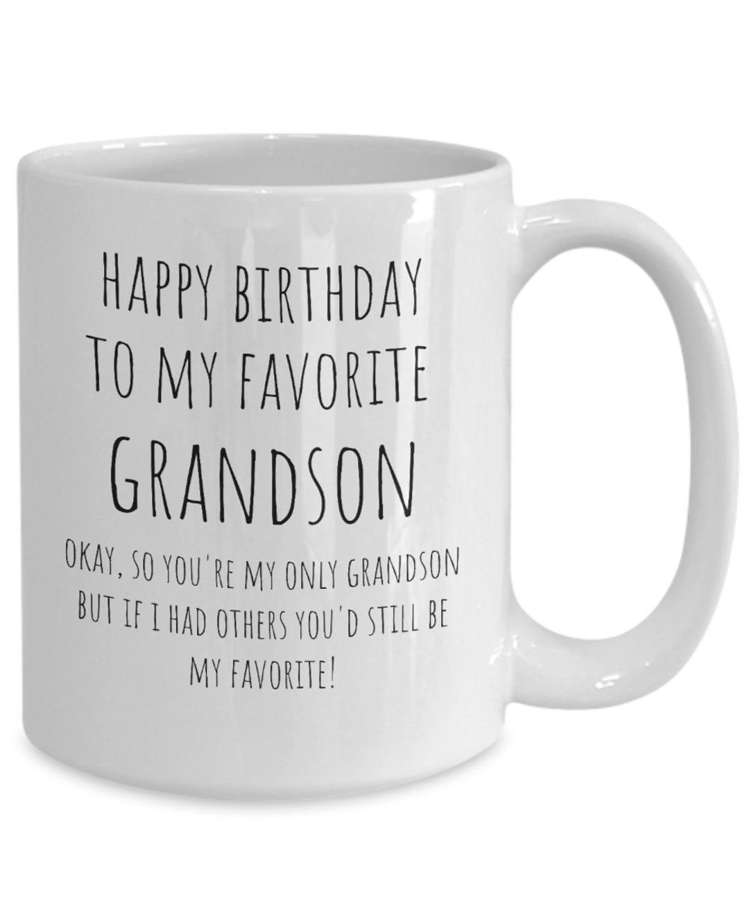 HAPPY BIRTHDAY to My Favorite Grandson Mug Gift From Grandparents My ...