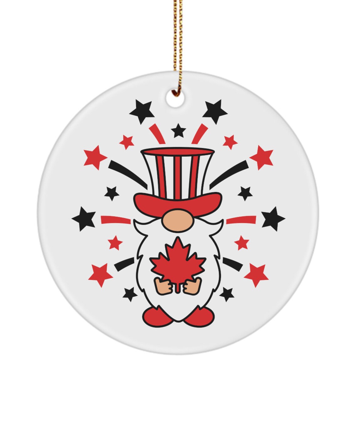 Canada Day Gnome Ornament Patriotism Ornament Canada Day Flag Gnome ...