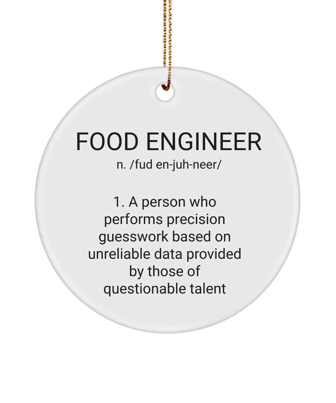 FOOD ENGINEER ORNAMENT Food Industry Engineer Ornament Gift for Food ...