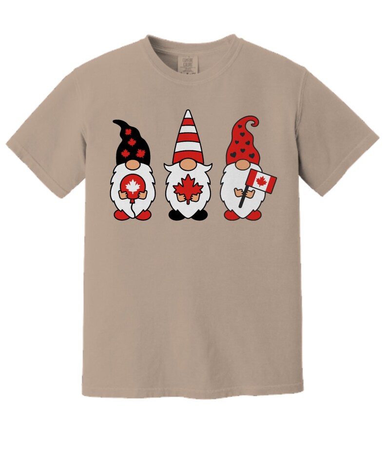 Three Gnomes Canada Day Tshirt Canadian Flag Comfort Colors Tshirt ...