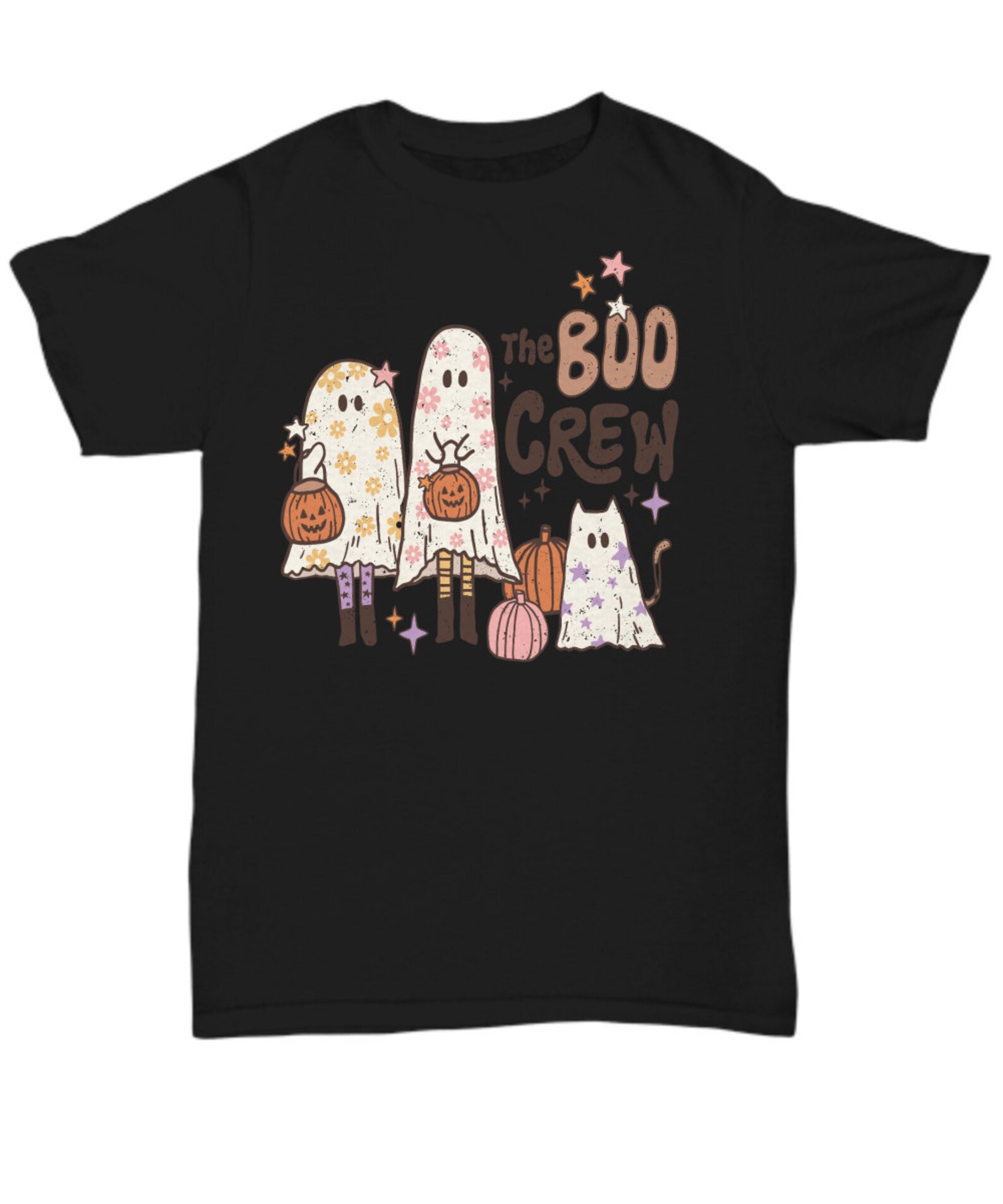 HALLOWEEN BOO CREW Tshirt Halloween Funny Tee Ghosts and Pumpkins ...