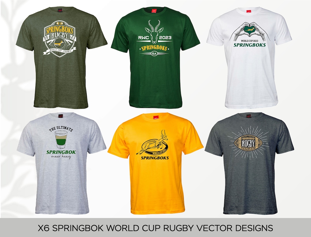 Springbok World Cup T Shirt Design Bundle, Vibrant and Colorful Design ...