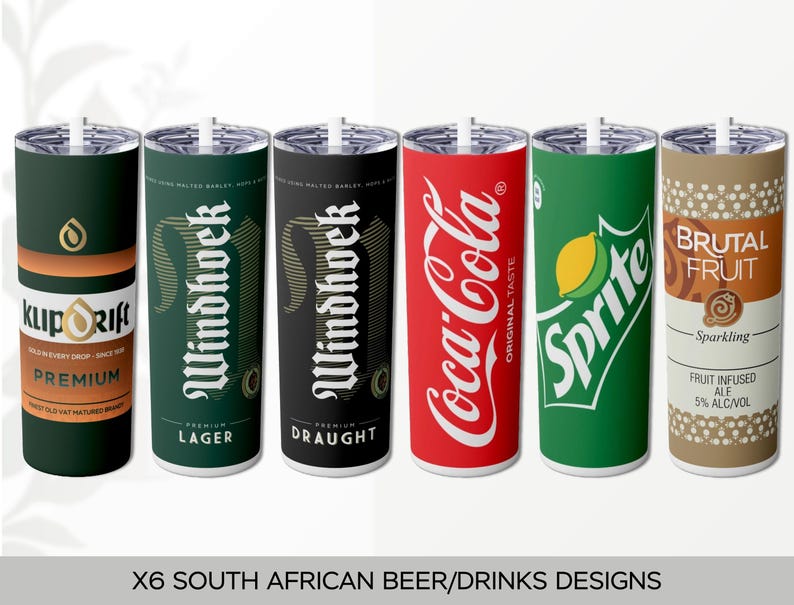 South African Drinks Tumbler Wrap Designs PNG Digital Download File ...
