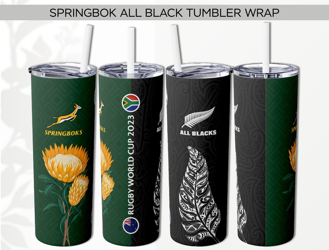 Springbok All Black Tumbler Wrap Sublimation Seamless Designs Downloads ...