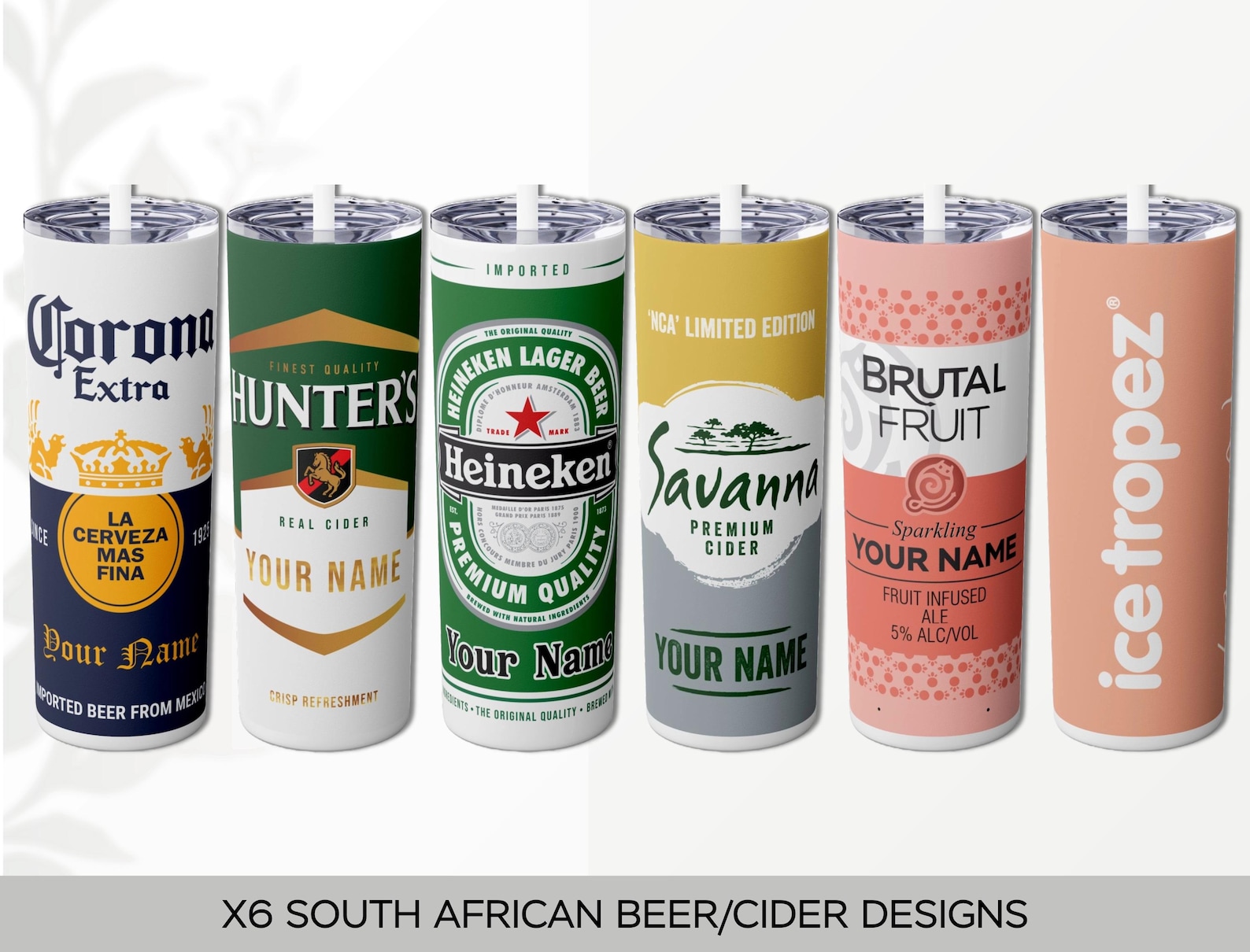 South African Cider Beer Tumbler Wrap Designs PNG Digital Download File ...