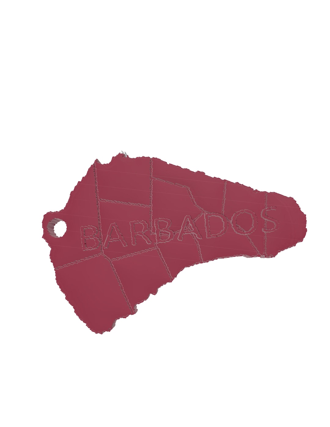 3D Printed Barbados Keychains | 3D Caribbean Island Keychains - Etsy