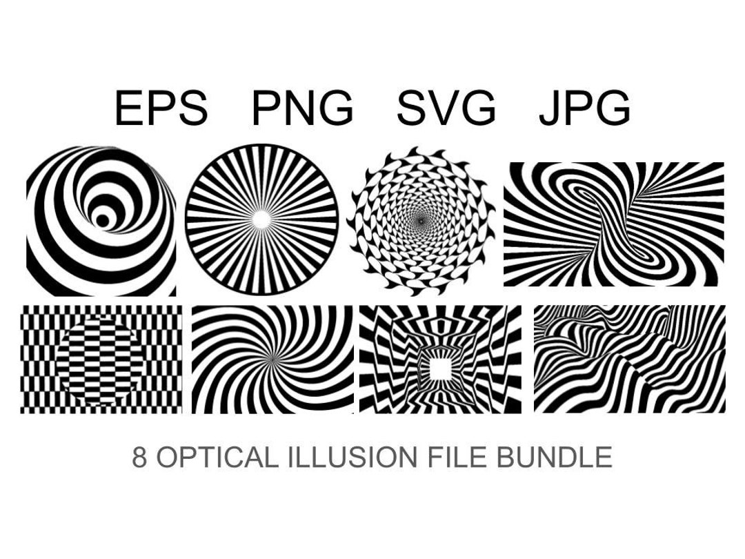 Optical Illusion File Bundle - EPS PNG SVG Jpg - Etsy