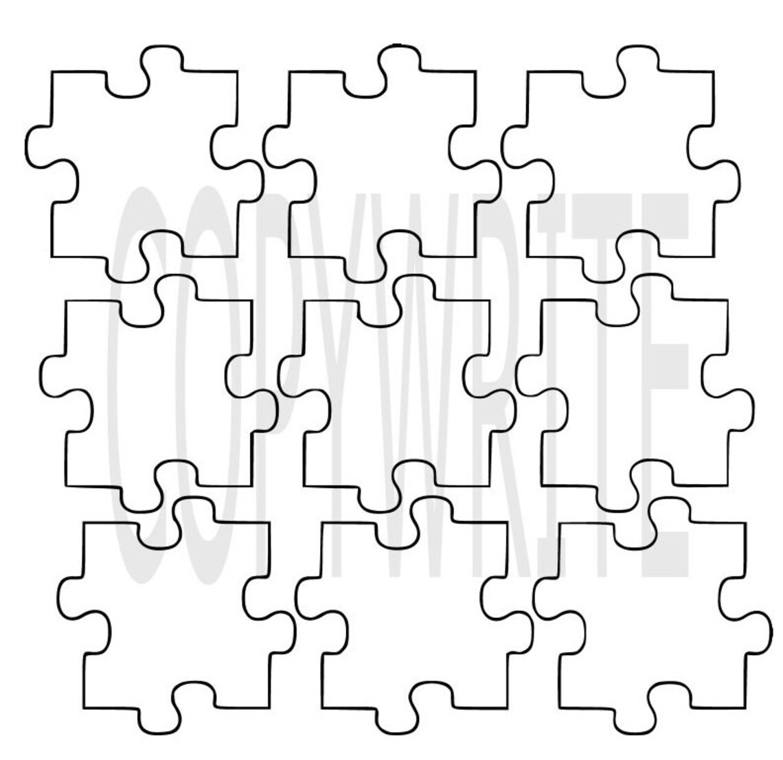 Puzzle Piece Downloadable File for Cut Outs - JPEG, PNG, SVG, and Eps ...