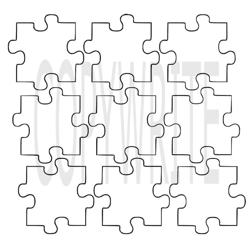 Puzzle Piece Downloadable File for Cut Outs - JPEG, PNG, SVG, and Eps ...