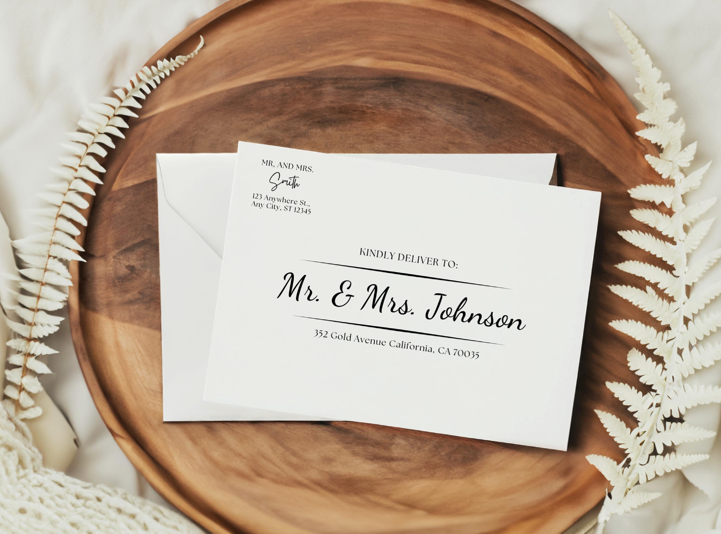 Future Mr. and Mrs. Envelope Template, DIY Address Label, Wedding Envelope Address Template ...