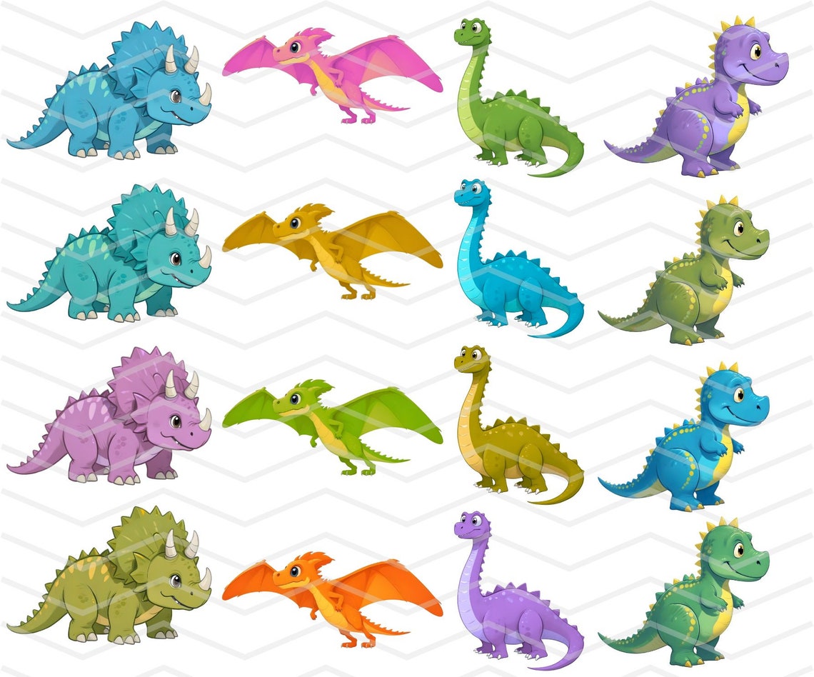 Dinosaur Clipart, Dinosaur Birthday, Cute Dinosaur, Invitation, Baby ...