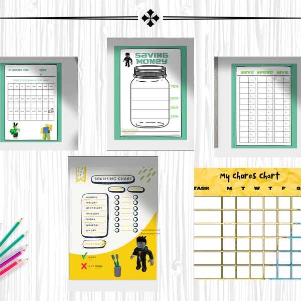 Roblox Chore Chart - Etsy