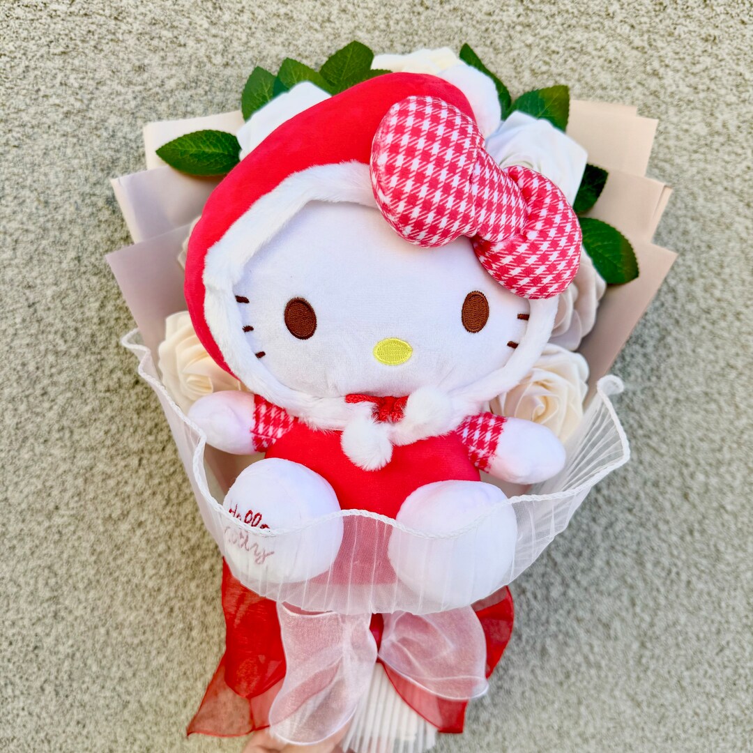 Cute Christmas Gift Elf Plushy Flower Bouquet kawaii Gift for - Etsy