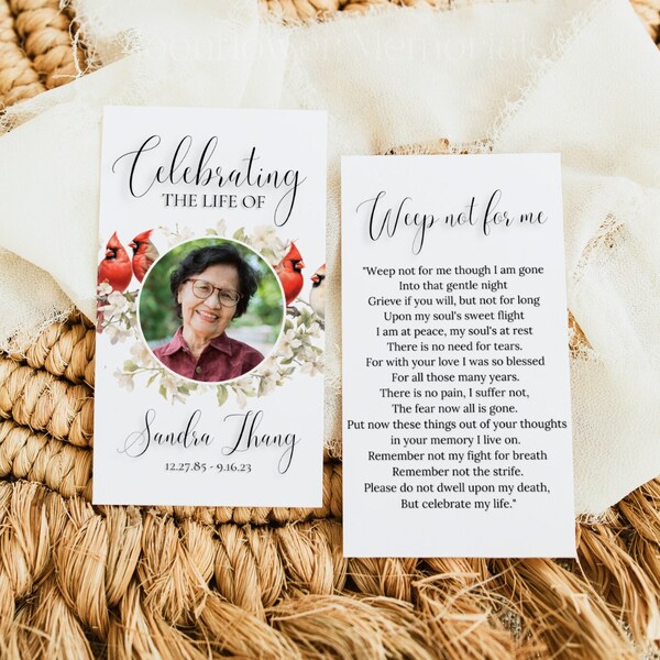 Prayer Cards Cardinal - Etsy