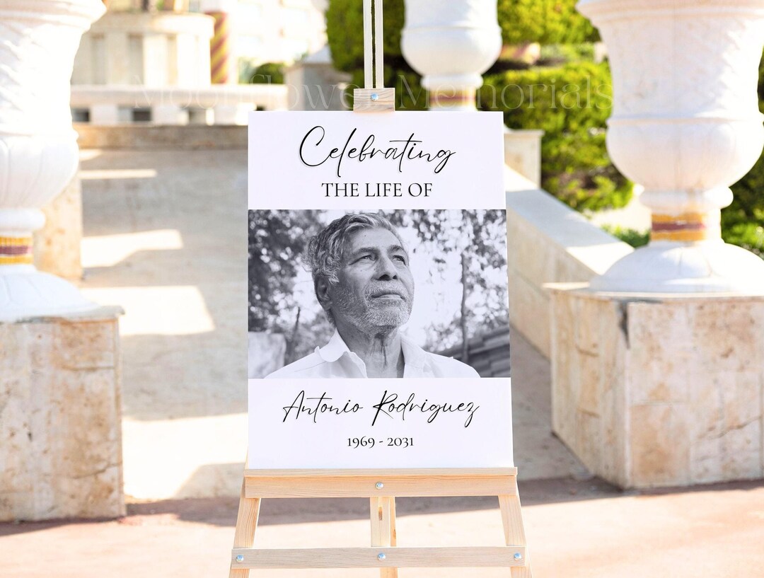 Funeral Poster Template Celebration of Life Poster Memorial Service ...