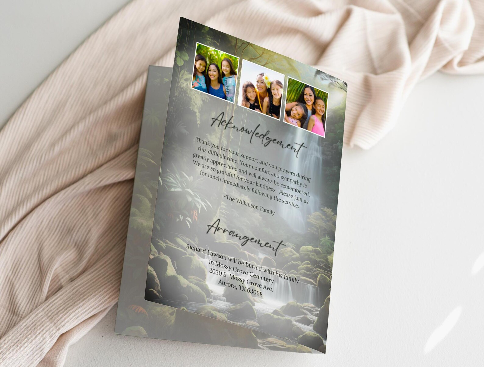 Tropical Funeral Program Template: Hawaiian Celebration of Life ...