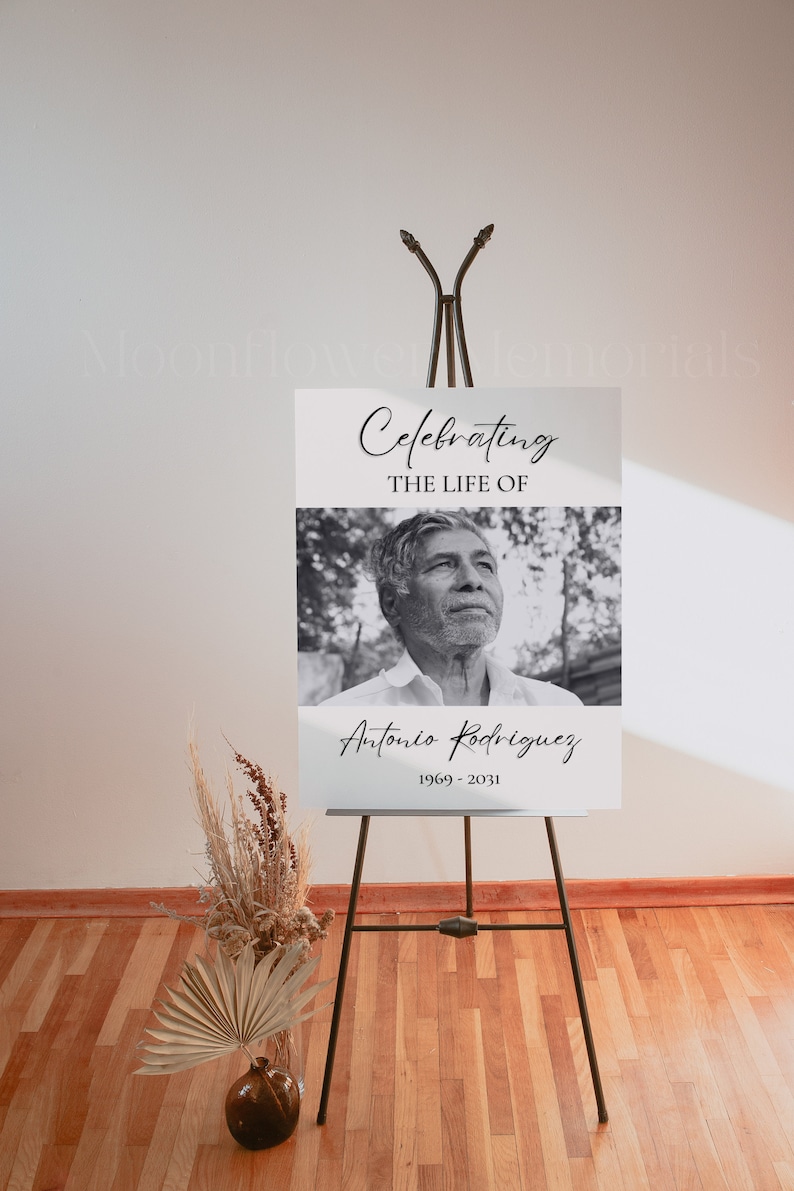 Funeral Poster Template Celebration of Life Poster Memorial Service ...