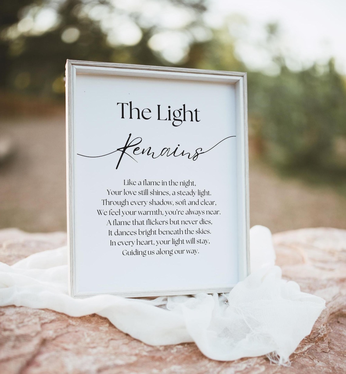 Memorial Table Sign: Celebration of Life Poem (8x10 PDF Download) - Etsy