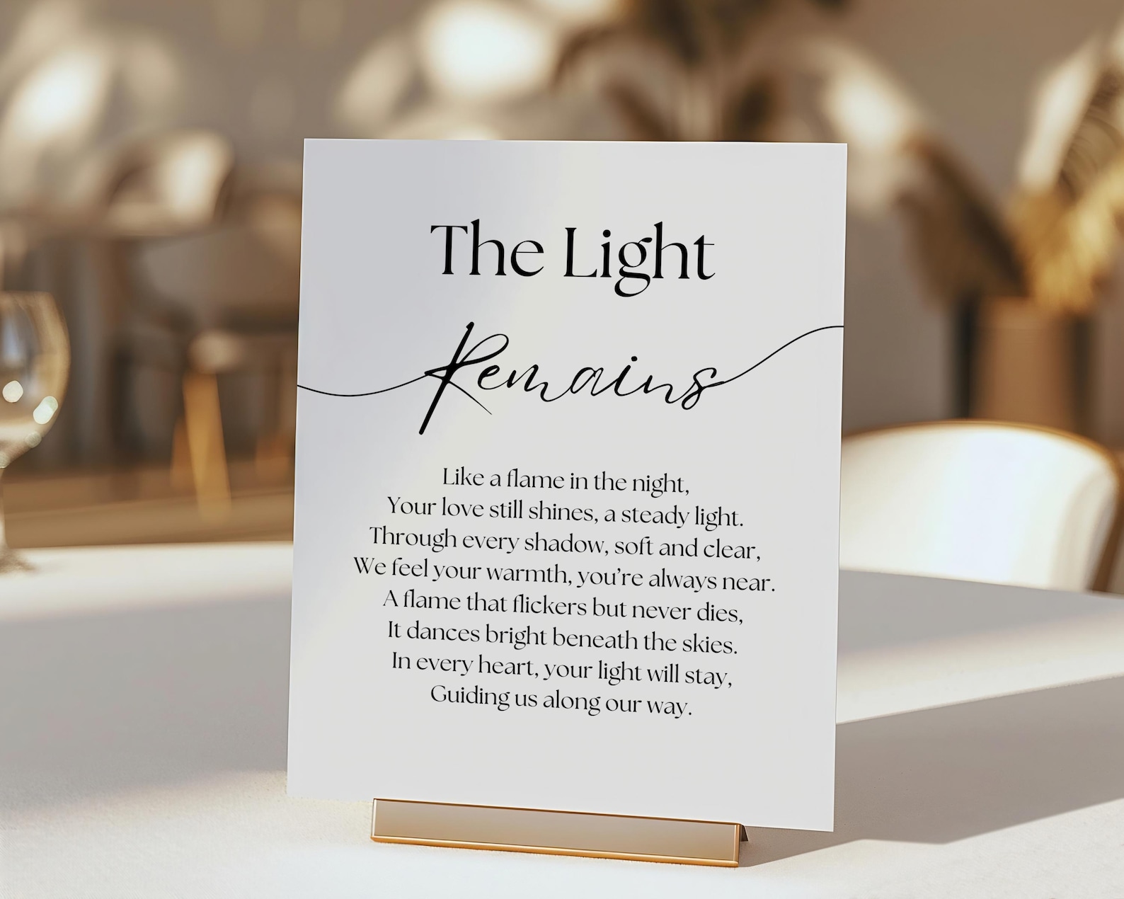 Memorial Table Sign: Celebration of Life Poem (8x10 PDF Download) - Etsy