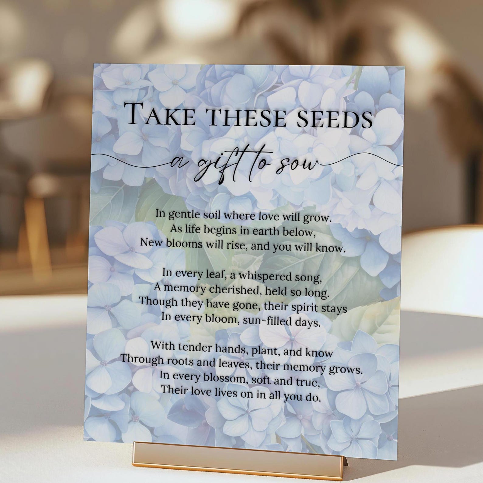 Memorial Seed Packet Sign: Celebration of Life Favors (digital Download ...