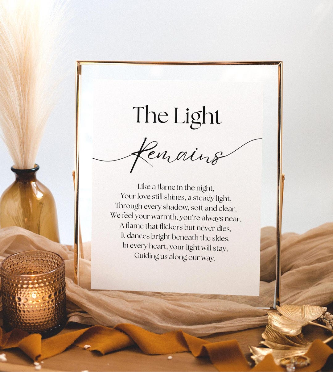 Memorial Table Sign: Celebration of Life Poem (8x10 PDF Download) - Etsy