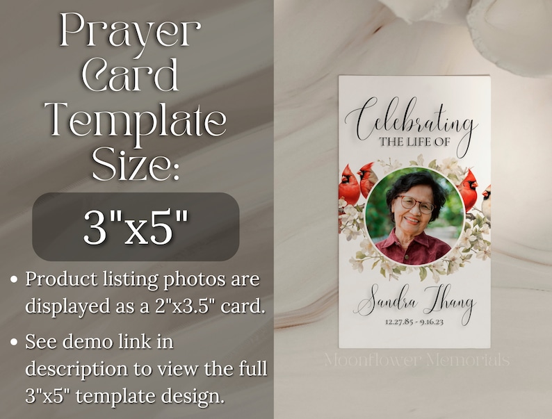 Funeral Prayer Card Template Editable Funeral Favors for Guests ...