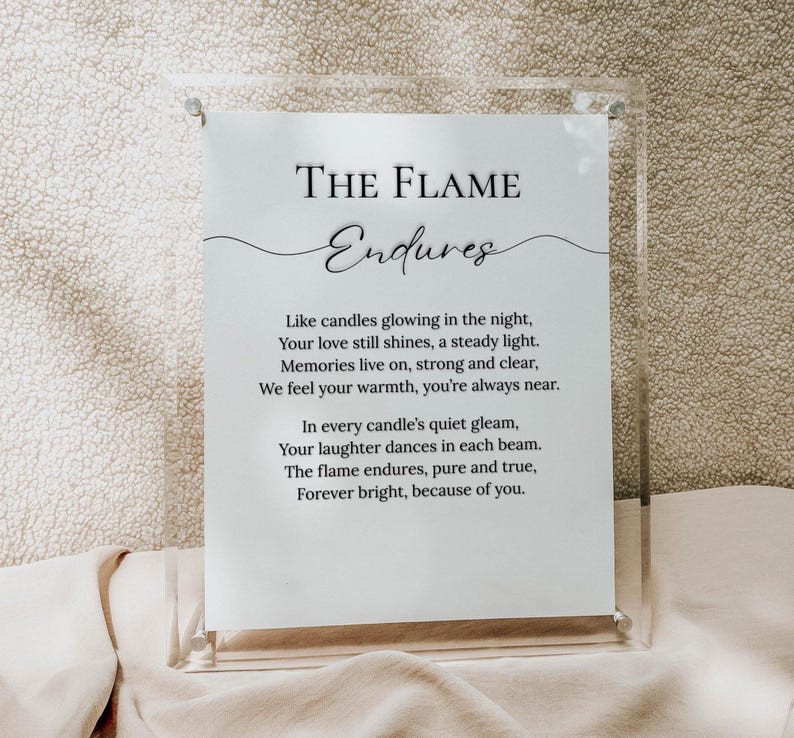 Memorial Poem Sign: Celebration of Life Favors (digital Download) - Etsy